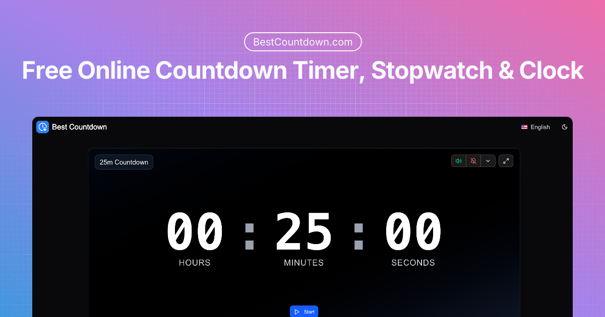 Free Online Countdown Timer: Sound & Themes | Best Countdown